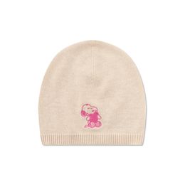 Codello Strickm&uuml;tze Beanie Snoopy-Stickerei Damen Gr&ouml;&szlig;e 55/60 beige