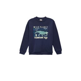 KOTON Sweatshirt Jungen Gr&ouml;&szlig;e 146/152 marine / azur / cyanblau / wei&szlig;