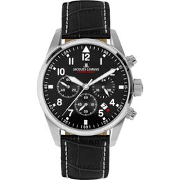 Jacques Lemans Uhr Herren Gr&ouml;&szlig;e One Size rot / schwarz / silber / wei&szlig;