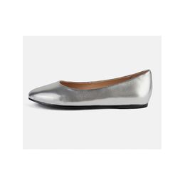 loft37 Leder-Ballerinas "Baby Come On" in Silber - 53% | Gr&ouml;&szlig;e 39 | Damen-ballerinas
