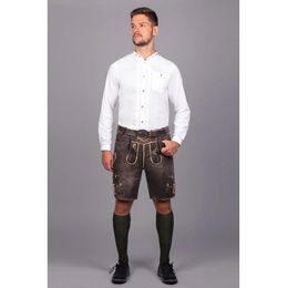 Edelnice Lederhose "Stefan" in Dunkelbraun - 12% | Gr&ouml;&szlig;e 54 | Herren-trachten-lederhosen