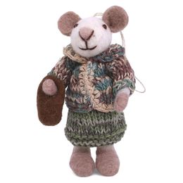 Gry & Sif Dekofigur ''Mouse'' in Gr&uuml;n/ Wei&szlig; - (L)11 cm - 17% | Dekofiguren