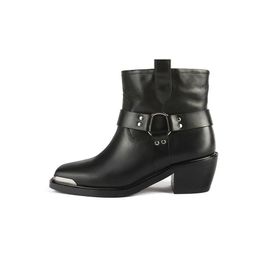 loft37 Leder-Boots "Common Ground" in Schwarz - 54% | Gr&ouml;&szlig;e 36 | Damen-stiefel