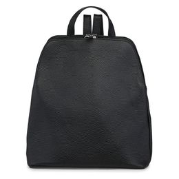 ORE10 Leder-Rucksack "Olow" in Schwarz - (B)30 x (H)33 x (T)16 cm - 75% | Damen-taschen