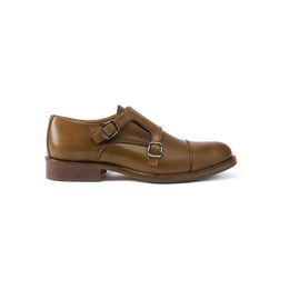 British Passport Leder-Monkstraps in Hellbraun - 58% | Gr&ouml;&szlig;e 39 | Damen-schuhe-halbschuhe