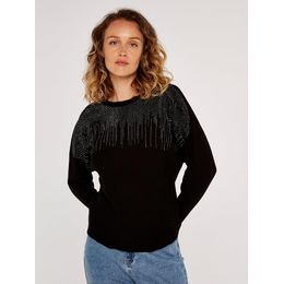 Apricot Pullover in Schwarz - 51% | Gr&ouml;&szlig;e M | Damen-pullover-cardigans