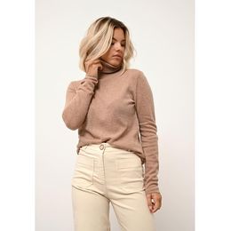 Just Cashmere Kaschmir-Rollkragenpullover "Ava" in Beige - 64% | Gr&ouml;&szlig;e S | Damen-pullover-cardigans