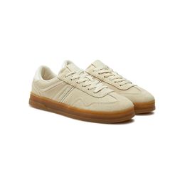 Tommy Hilfiger Shoes Leder-Sneakers in Beige - 44% | Gr&ouml;&szlig;e 38 | Herrensneakers