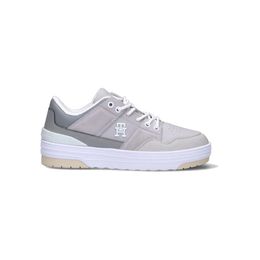 Tommy Hilfiger Shoes Leder-Sneakers in Grau - 50% | Gr&ouml;&szlig;e 41 | Damen-sneakers