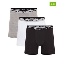 Reebok 3er-Set: Boxershorts "Ainslie" in Schwarz/ Grau/ Wei&szlig; - 60% | Gr&ouml;&szlig;e S | Herren-waesche