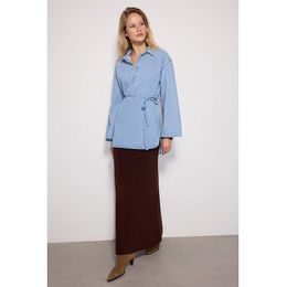 Trendyol Jeans-Bluse in Hellblau - 55% | Gr&ouml;&szlig;e L | Damen-blusen