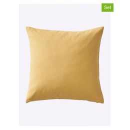 HEINE HOME 2er-Set: Kissenh&uuml;llen in Gelb - 75% | Gr&ouml;&szlig;e 30x50 cm | Dekokissen