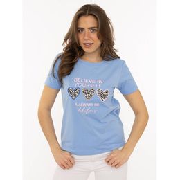 Zwillingsherz Shirt "Always Believe" in Hellblau - 48% | Gr&ouml;&szlig;e S | Damen-tops