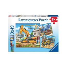 Ravensburger 3x49tlg. Puzzle "Gro&szlig;e Baufahrzeuge" - ab 5 Jahren - 15% | Gesellschaftsspiele