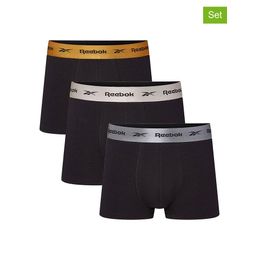 Reebok 3er-Set: Boxershorts "Hirst" in Schwarz - 62% | Gr&ouml;&szlig;e M | Herren-waesche