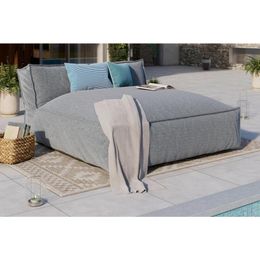 Ambia Garden Loungesofa, Grau, Textil, 2-Sitzer, 146x80x175 cm, wetterbest&auml;ndig, regenabweisend, lichtecht, Loungem&ouml;bel, Outdoorsofas