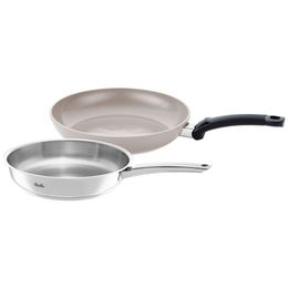 Fissler Pfannenset Ceratal Classic + Pure, Edelstahl, Beige, Metall, 2-teilig, antihaftbeschichtet, Kochen, Pfannen, Pfannensets