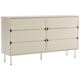 Xora Sideboard, Seidengrau, Metall, Holzwerkstoff, 6 Schublade(n) Schubladen, 150x85x40 cm, Wohnzimmer, Kommoden & Sideboards, Sideboards