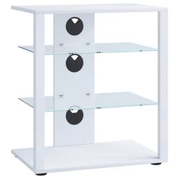 Mid.you Tv-Rack, Wei&szlig;, Holzwerkstoff, 60x70x41 cm, Kabeldurchlass, Wohnzimmer, TV M&ouml;bel, TV-Racks