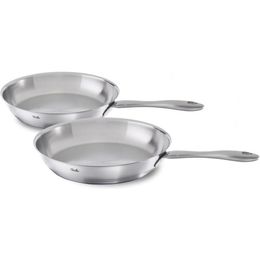 Fissler Pfannenset Catania, Edelstahl, Metall, 2-teilig, backofengeeignet, rostfrei, Kochen, Pfannen, Pfannensets
