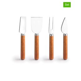 Ibili 4er-Set: K&auml;semesser in Hellbraun - (L)17 cm - 12% | Kuechenhelfer
