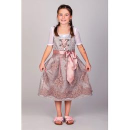 Edelnice Dirndl "Aurelie" in Rosa/ Grau - 31% | Gr&ouml;&szlig;e 152 | Kindertrachtenmode