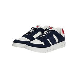 Tommy Hilfiger Shoes Leder-Sneakers in Wei&szlig;/ Dunkelblau - 34% | Gr&ouml;&szlig;e 45 | Herrensneakers