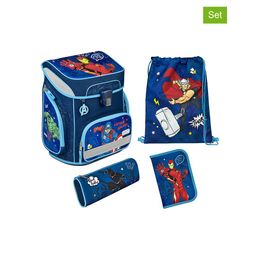 Scooli 5tlg. Schulranzen-Set "Avengers" in Blau - (H)36,5 x (B)33,0 x (T)29,0 cm - 53% | Buero-schulbedarf