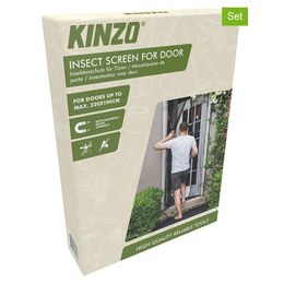 KINZO 2er-Set: T&uuml;r-Insektenschutzgittern in Schwarz - (L)220 x (B)100 cm - 51% | Weitere-haushaltshelfer