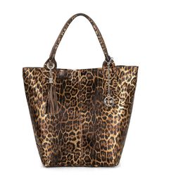 Mia Tomazzi Leder-Shopper "Barozzi" in Braun - (B)31 x (H)36 x (T)20 cm - 80% | Damen-taschen