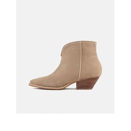 loft37 Leder-Ankle-Boots in Beige - 55% | Gr&ouml;&szlig;e 42 | Stiefeletten