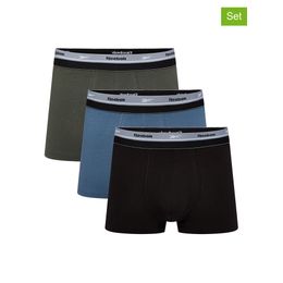 Reebok 3er-Set: Boxershorts in Schwarz/ Anthrazit/ Blau - 57% | Gr&ouml;&szlig;e S | Herren-waesche