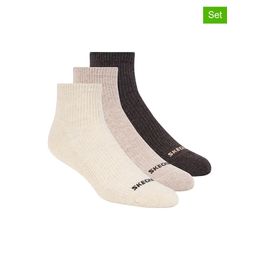 Skechers 3er-Set: Socken in Beige/ Anthrazit - 58% | Gr&ouml;&szlig;e 39-42 | Herrensocken