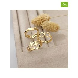 Nakkash 3er-Set: vergold. Ringe - 74% | Schmuck
