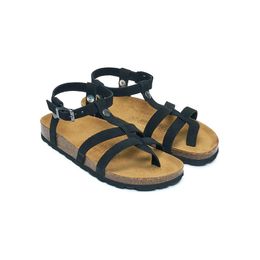 Mandel Leder-Zehensandalen in Schwarz - 62% | Gr&ouml;&szlig;e 40 | Damen-sandalen