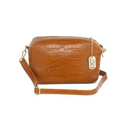 Anna Morellini Leder-Umh&auml;ngetasche "Donatella" in Camel - (B)25 x (H)16 x (T)9 cm - 77% | Damen-taschen