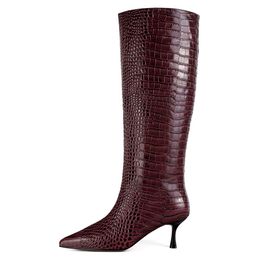 loft37 Leder-Stiefel in Bordeaux - 60% | Gr&ouml;&szlig;e 36 | Damen-stiefel