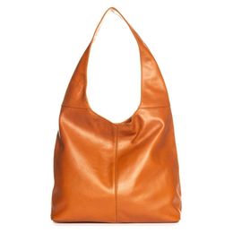 Lucca Baldi Leder-Schultertasche "Barga" in Cognac - (B)33 x (H)32 x (T)16 cm - 75% | Damen-taschen