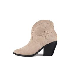 loft37 Leder-Cowboy-Boots "Swinging On A Star" in Beige - 53% | Gr&ouml;&szlig;e 39 | Damen-stiefel