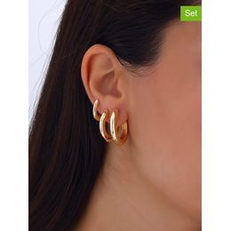 Nakkash 3er-Set: Vergold. Creolen - 73% | Schmuck