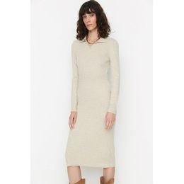 Trendyol Strickkleid in Beige - 60% | Gr&ouml;&szlig;e L | Damen-kleider