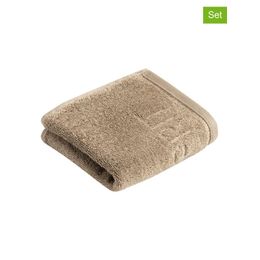 Esprit 6er-Set: G&auml;stehandt&uuml;cher ''Modern Solid'' in Beige - 53% | Gr&ouml;&szlig;e 30x50 cm | Badtextilien