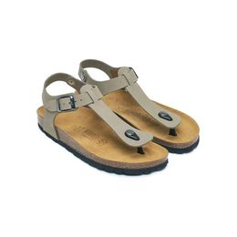 Mandel Leder-Zehensandalen in Grau - 63% | Gr&ouml;&szlig;e 39 | Damen-sandalen