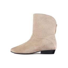 loft37 Leder-Boots in Beige - 52% | Gr&ouml;&szlig;e 37 | Damen-stiefel