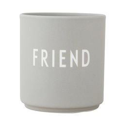 Design Letters Becher "Friend" in Grau - 250 ml - 50% | Gedeckter-tisch