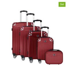 Canadian Peak 5tlg. Hardcase-Trolleyset "Softlesseak" in Bordeaux - 79% | Damen-koffer-reisegepaeck