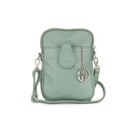 Lia Biassoni Leder-Handytasche "Paglia" in Mint - (B)15 x (H)20 x (T)1 cm - 75% | Damen-handytaschen