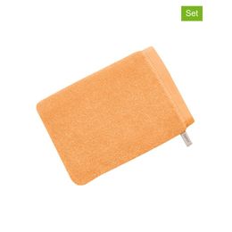 Esprit 6er-Set: Waschhandschuhe ''Modern Solid'' in Apricot - 50% | Gr&ouml;&szlig;e 22x16 cm | Badtextilien
