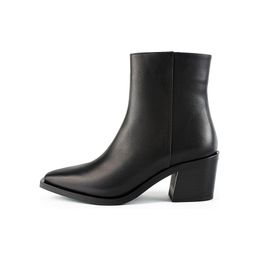 loft37 Leder-Stiefeletten in Schwarz - 55% | Gr&ouml;&szlig;e 40 | Stiefeletten