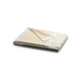 Biederlack Plaid ''Blockstripe'' in Beige/ Gr&uuml;n - (L)170 x (B)130 cm - 63% | Decken
